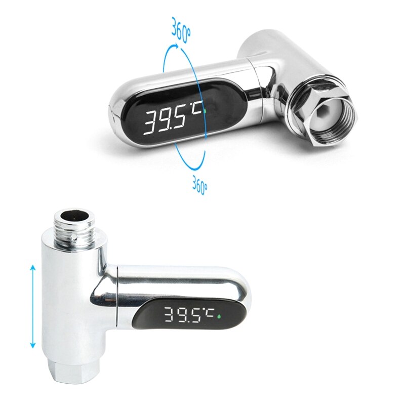 LED Display Water Shower Thermometer Self-Generati... – Grandado