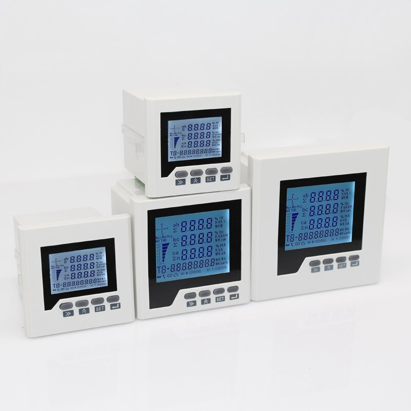 Lcd Display 3 Phase 4 Wire A V W Kwh Cos Hz Var Vicedeal