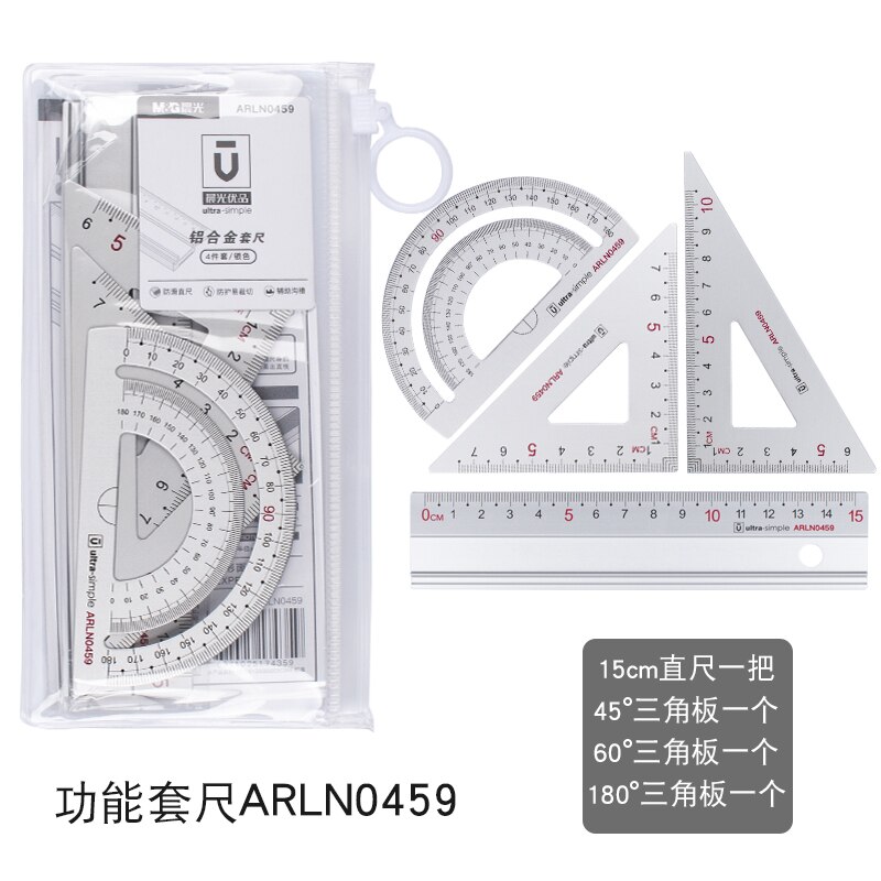 4 pcs/Set Square Triangle Ruler Aluminum Alloy Pro... – Vicedeal