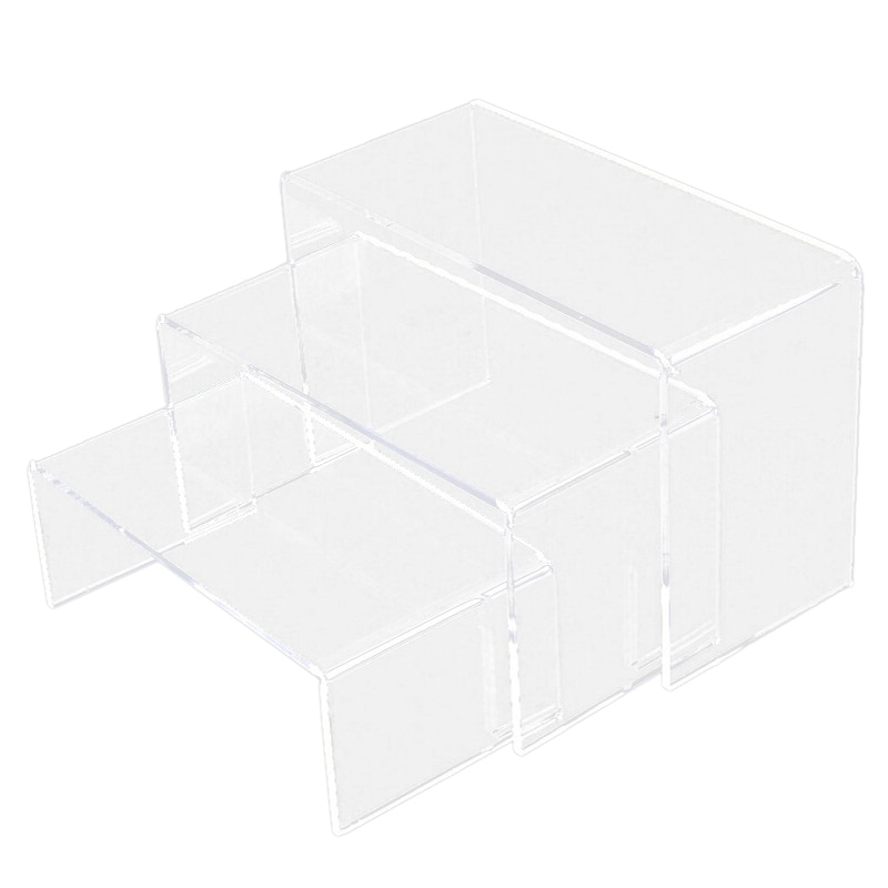 3 Tier Acrylic Clear Display Stand Riser Showcase ... – Grandado