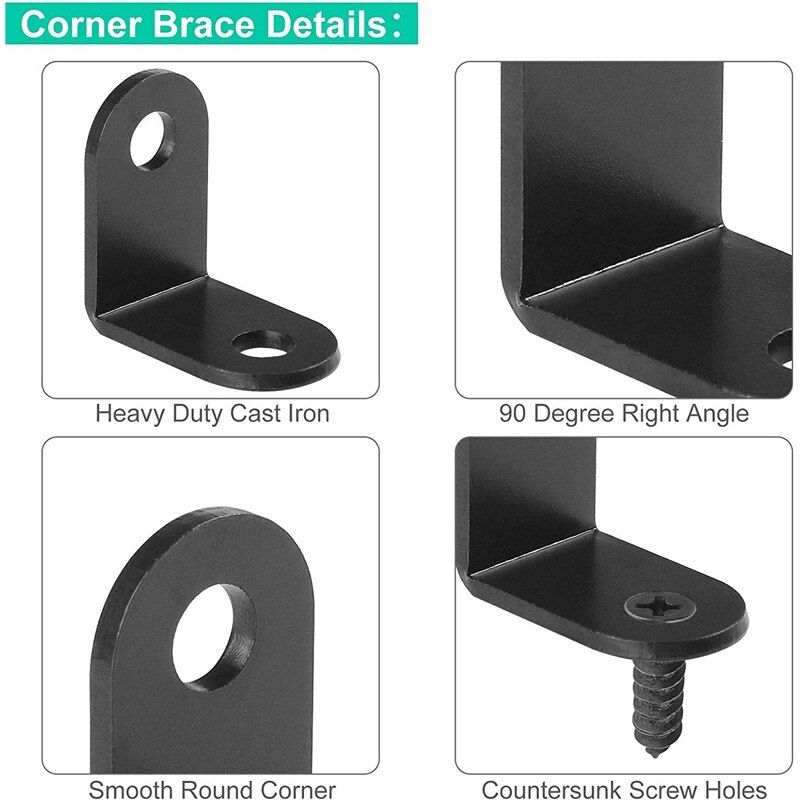 100PCS Angle Bracket,25 x 25 x 2mm Corner Brace, 9... – Grandado