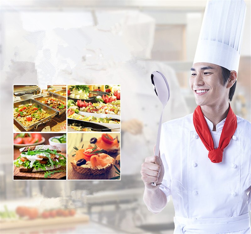 Stainless steel Large big Public Spoon Buffet Serv... – Grandado