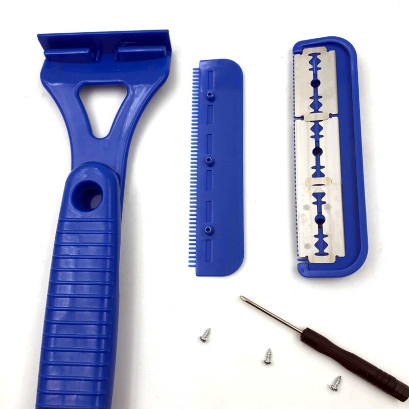 Men's Blue Shaver Foldable Plastic Back Hair Razor... – Grandado