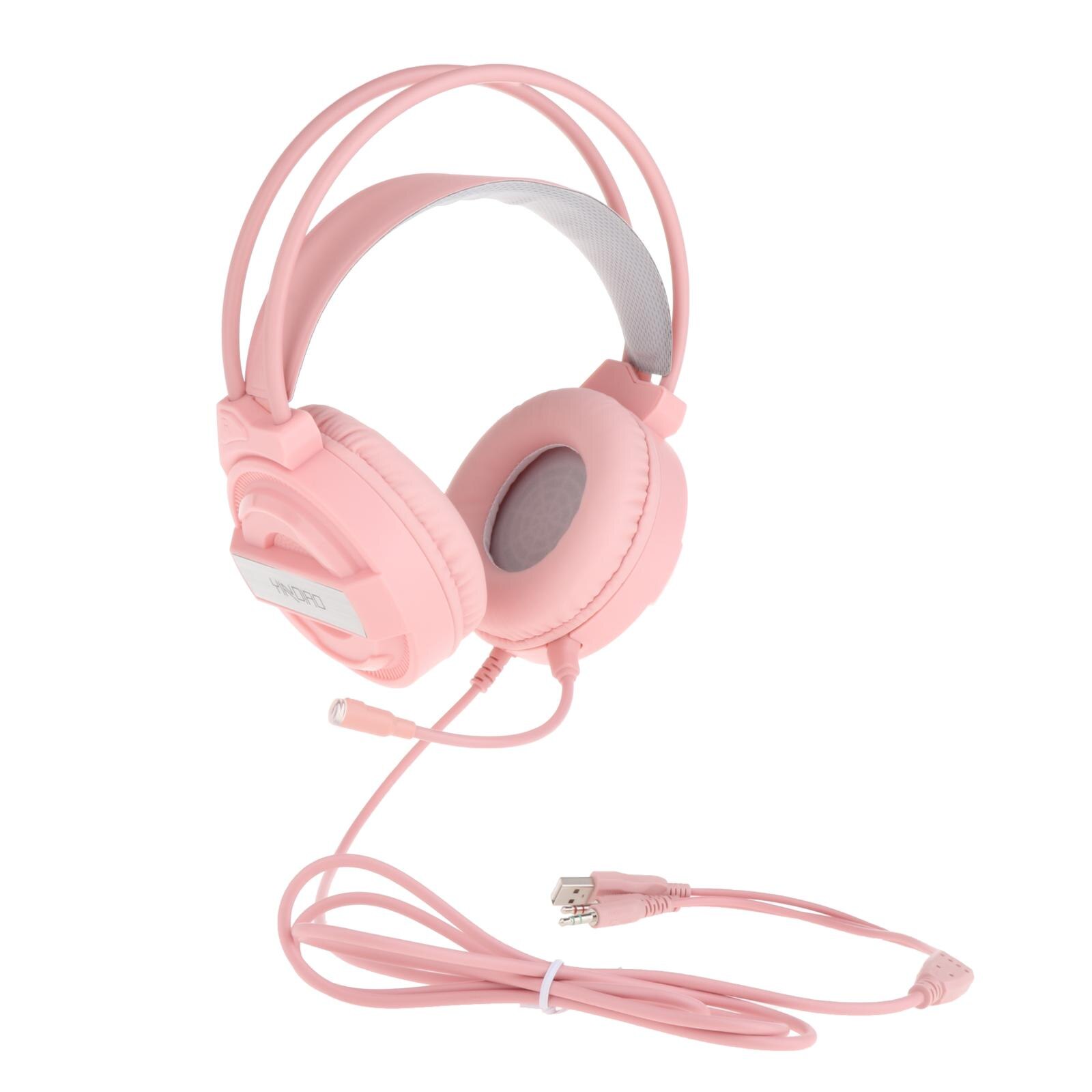 Pink Over Ear Gaming Headset Headphone 7.1 Sound T... – Grandado