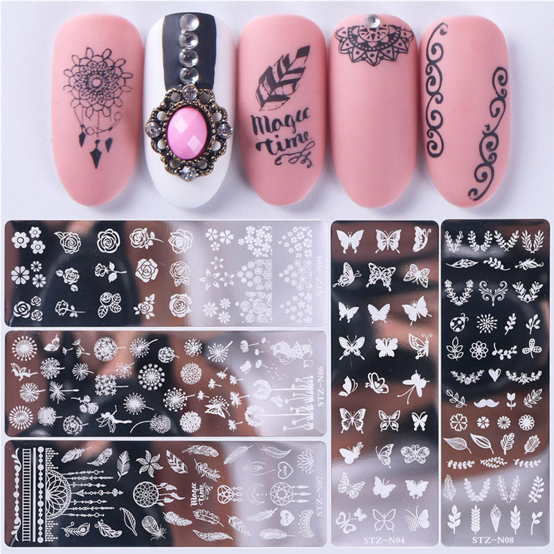 1Pcs Nail Stamping Plates Set Polish Transfer Sten... – Vicedeal