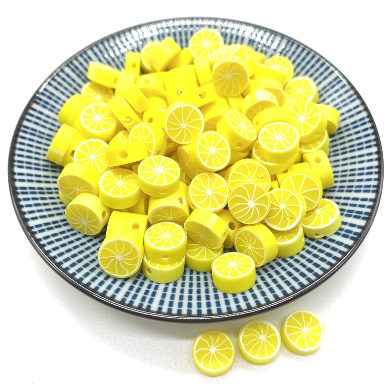 30 stk/parti 10mm citronperler polymer lerperler p... – Grandado
