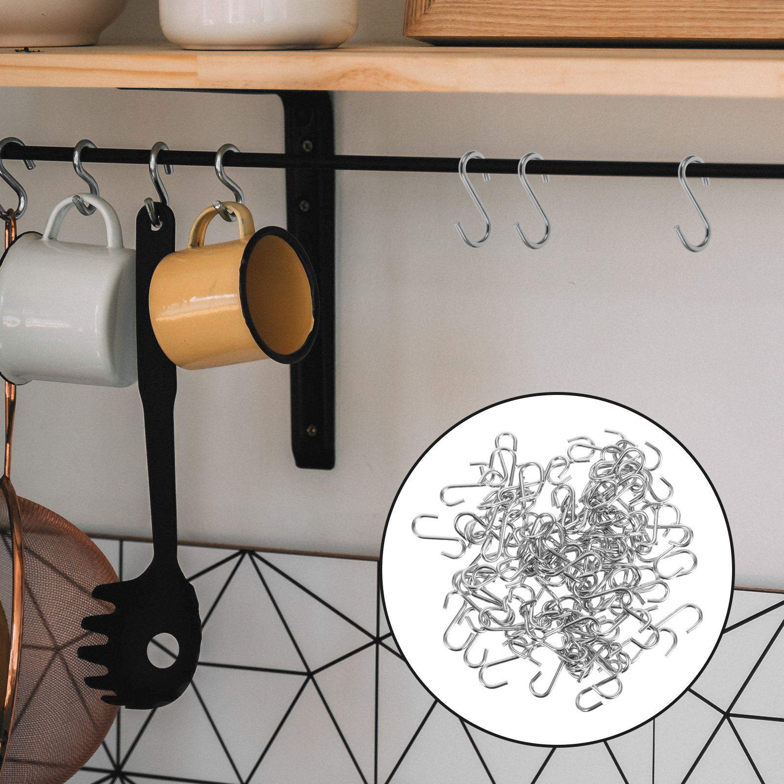 100PCS Stainless Steel S Shaped Hooks for Hanging ... – Grandado