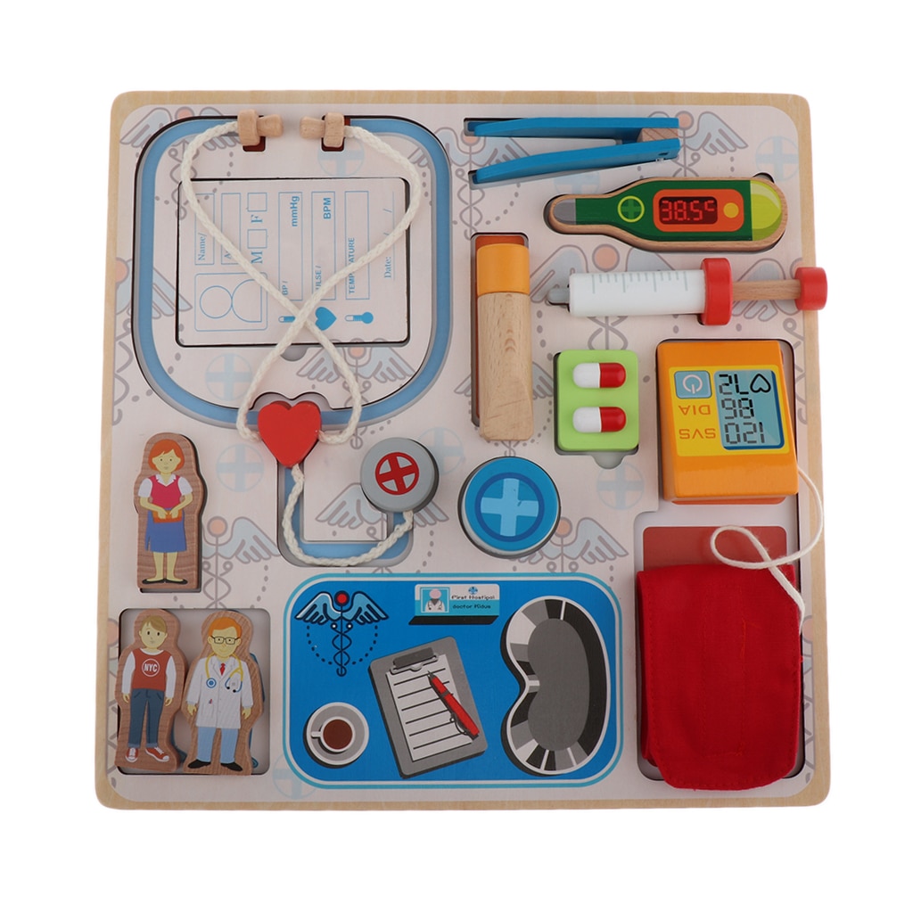 Kids Pretend Play Doctor Kits with Shape Sorting B... – Vicedeal
