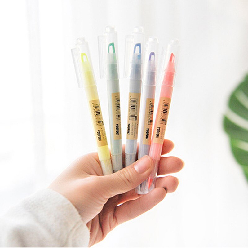 6 pcs/set Crystal Double Head Highlighters Candy C... – Grandado