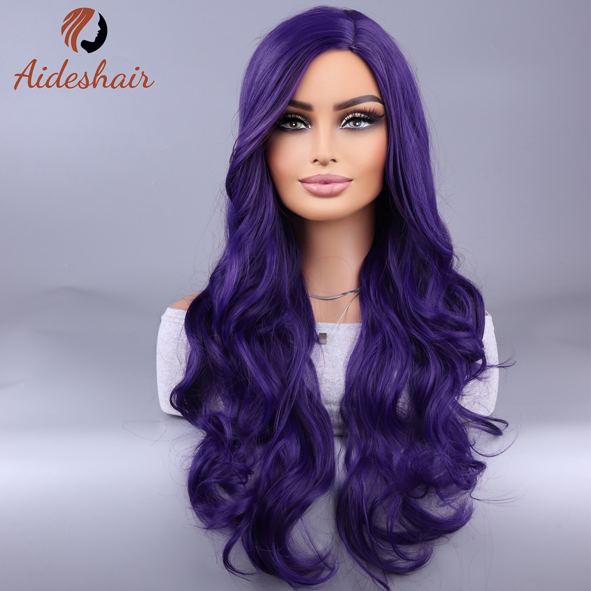 Synthetic wig european and American midsection cur... – Grandado