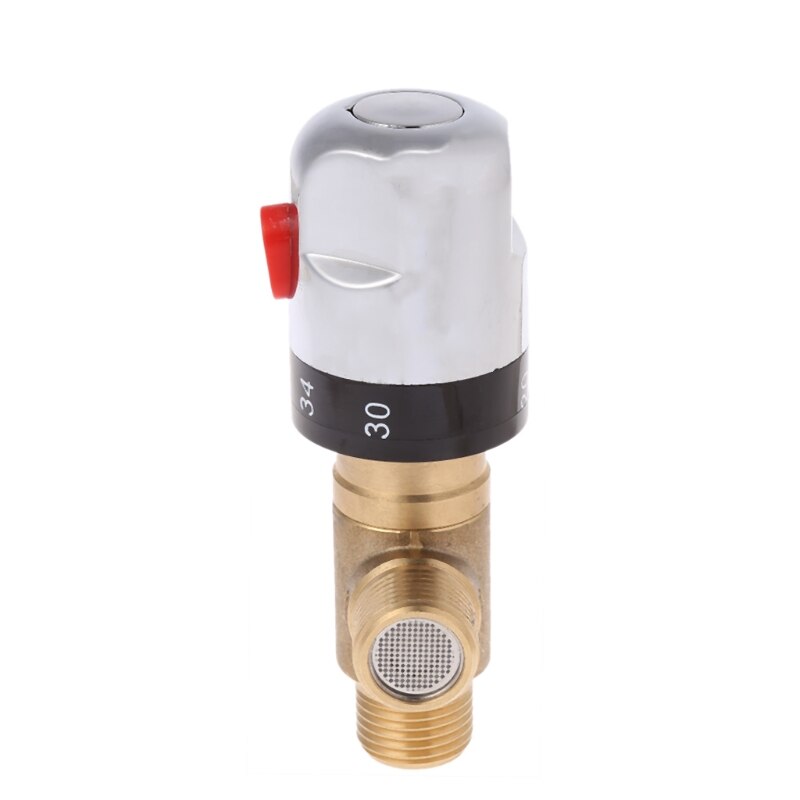 Solid Brass G1/2 Male 3 Way Thermostatic Mixing Va... – Vicedeal