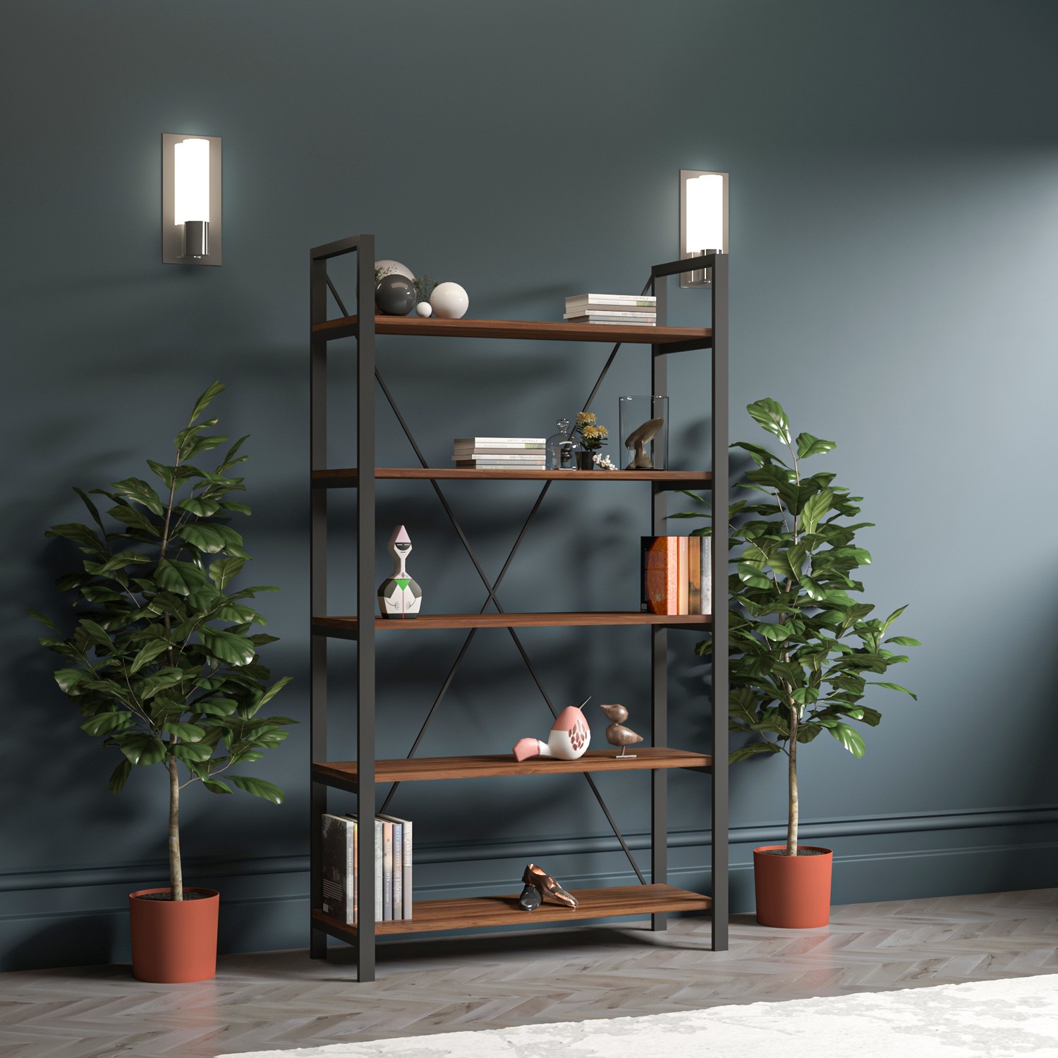 5 layer bookcase Modern decor plants flower Stand ... – Vicedeal
