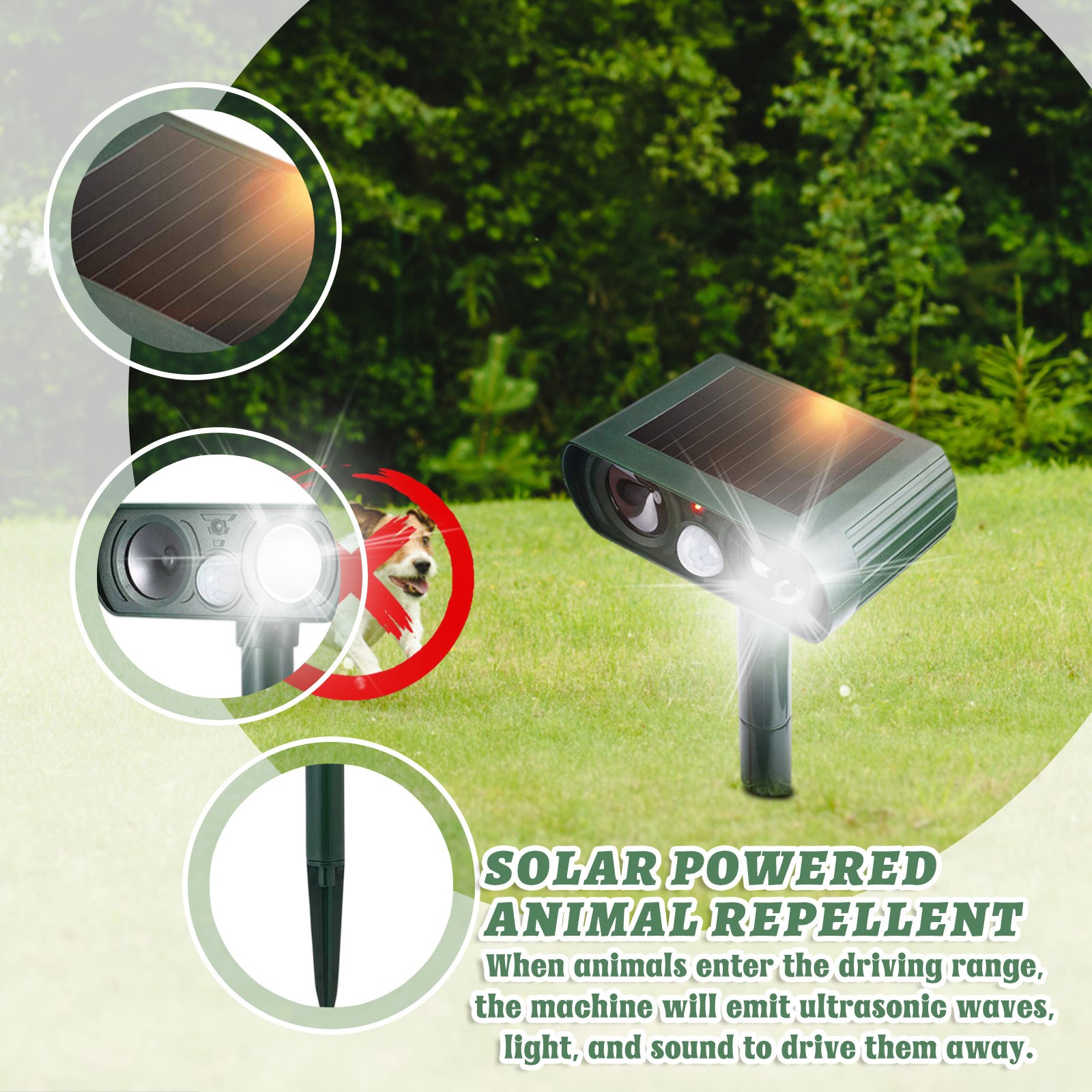 Animal Repellent Outdoor Solar Animal With Motion ... – Vicedeal