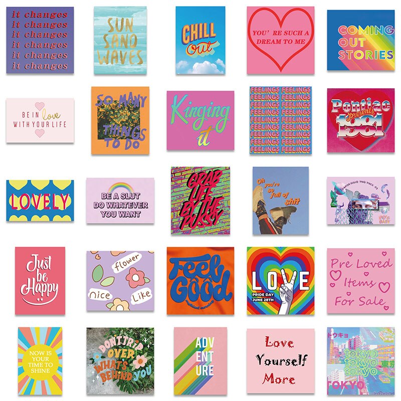 50Pcs Pack Motivational Phrases Sticker Quotes Sen... – Grandado