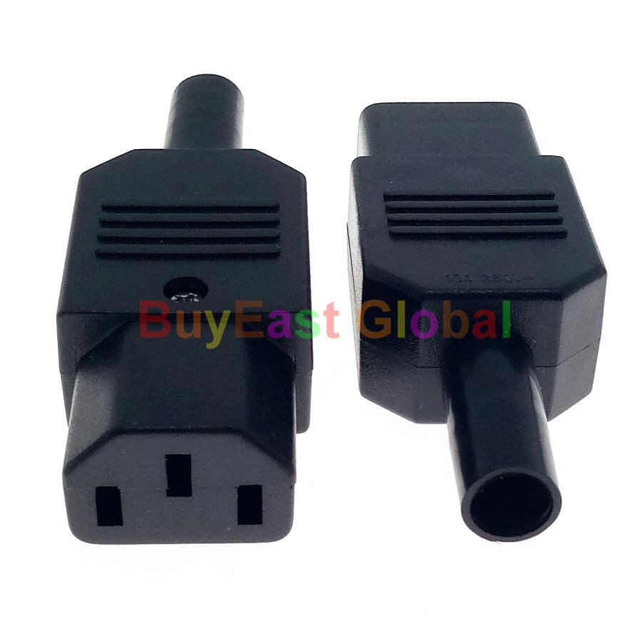 IEC C14 Male Plug, C13 Female Receptacle Rewireabl... – Grandado