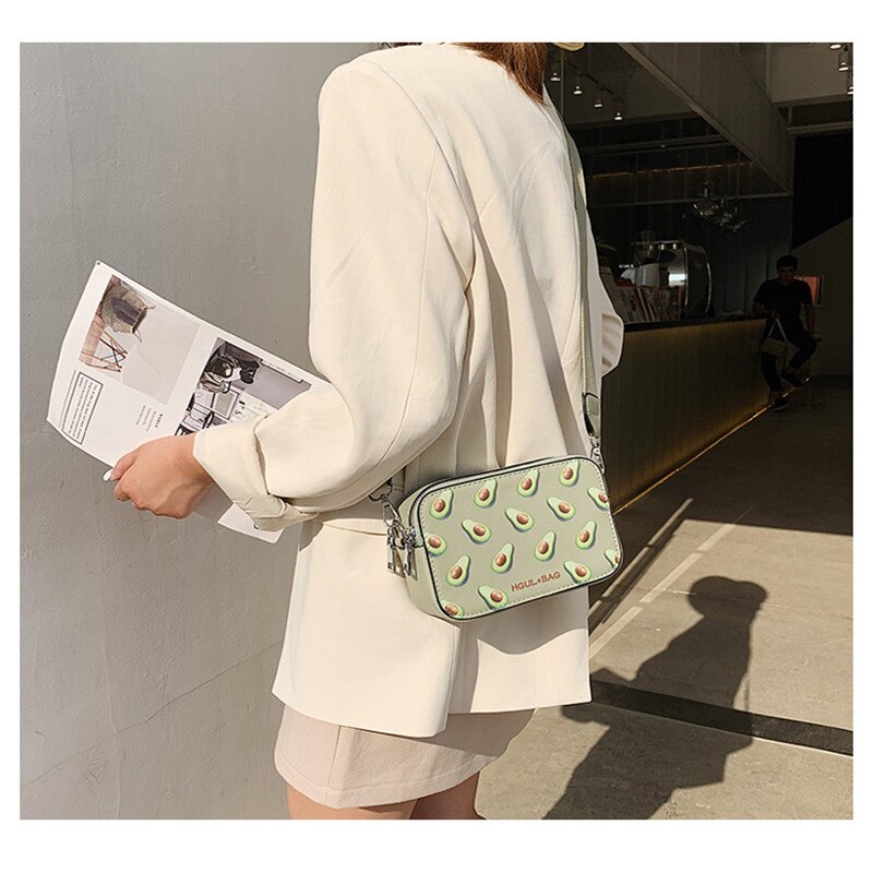 LITTHING Fruit Avocado Handbag Small Box Shape Sho... – Grandado