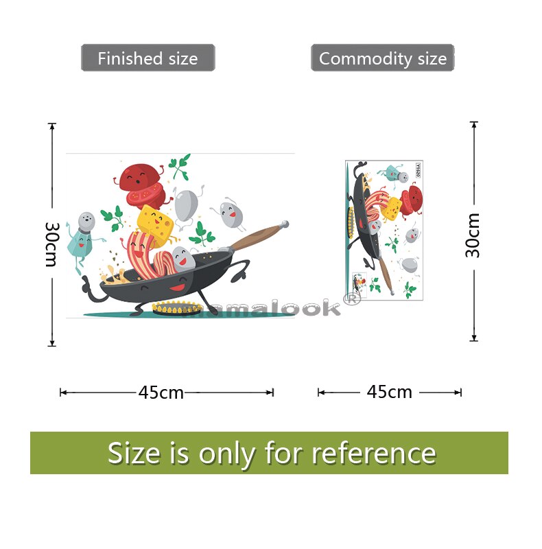 Cartoon Happy pan kitchen Wall Sticker for Kitchen... – Grandado