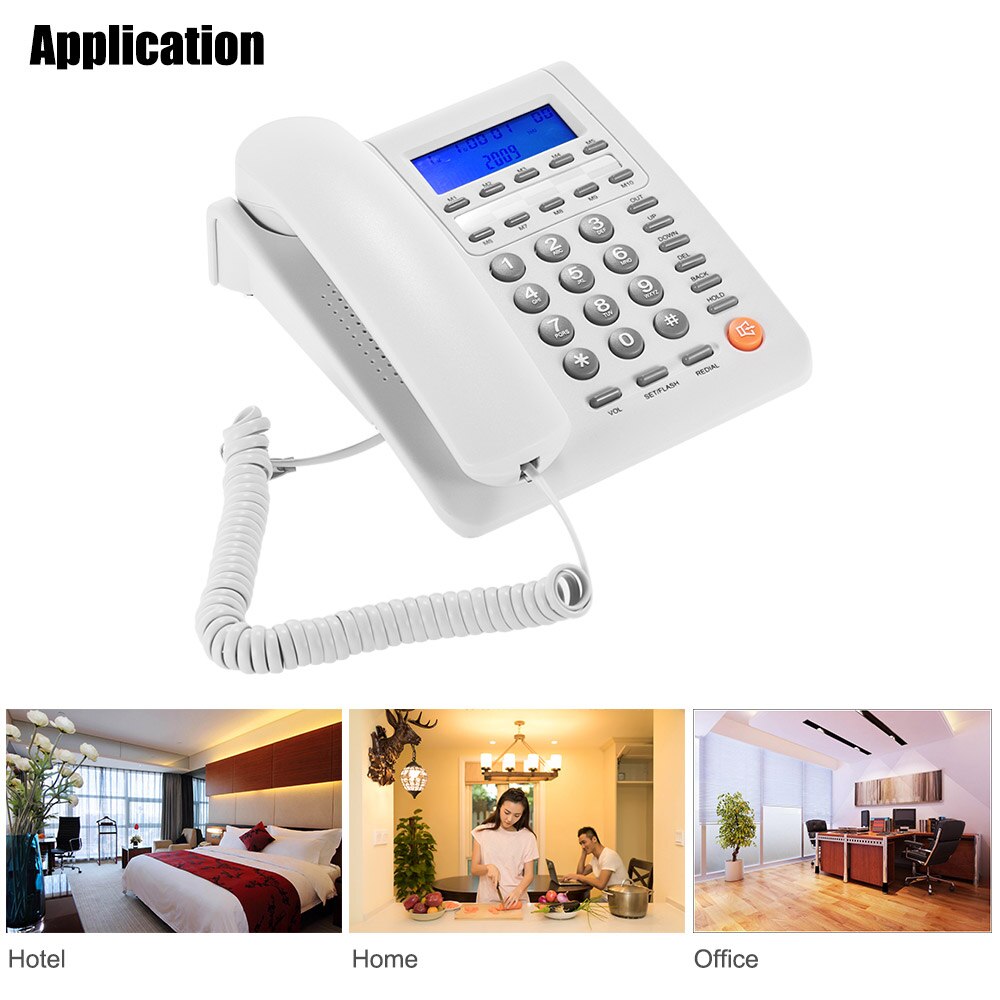 Desktop Corded Telephone Fixed Phone LCD Display f... – Grandado