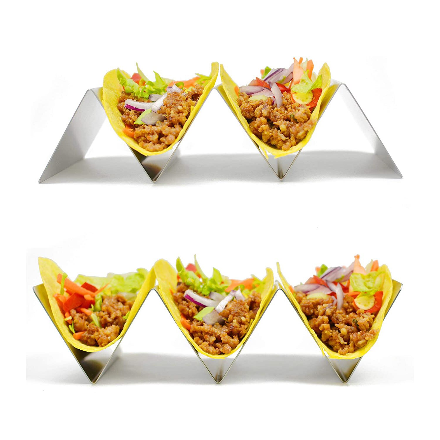 Stainless Steel Taco Holder Plate Fried Food Cooli... – Grandado