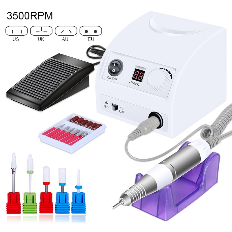 Nail Drill 35000 RPM/20000 RPM Electric Nail File ... – Grandado