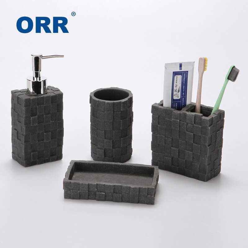 Bathroom four set sanitary supplies ware Cups toot... – Grandado