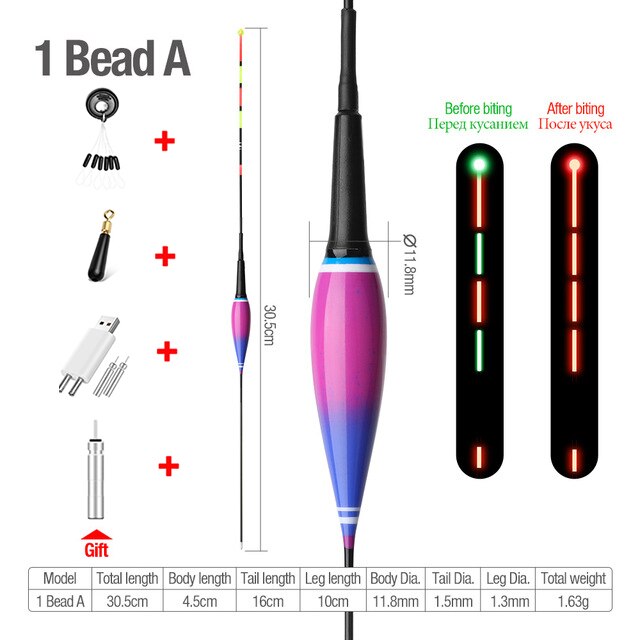 Gravity sensor smart fiskeri led lys flyder 5 i 1 ... – Vicedeal