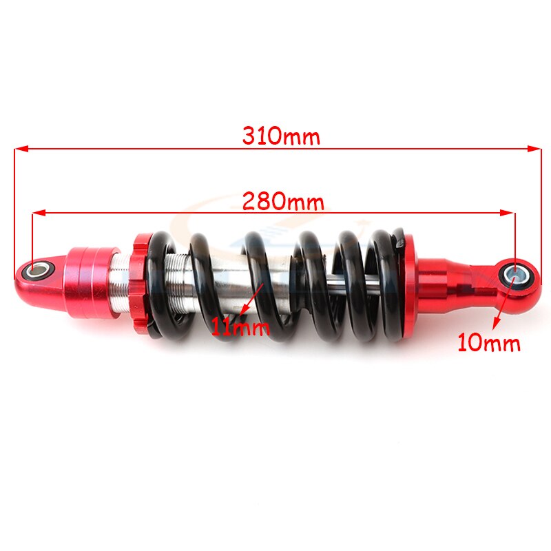 280mm 10"Shock Absorber Rear Suspension For Motorc... – Grandado