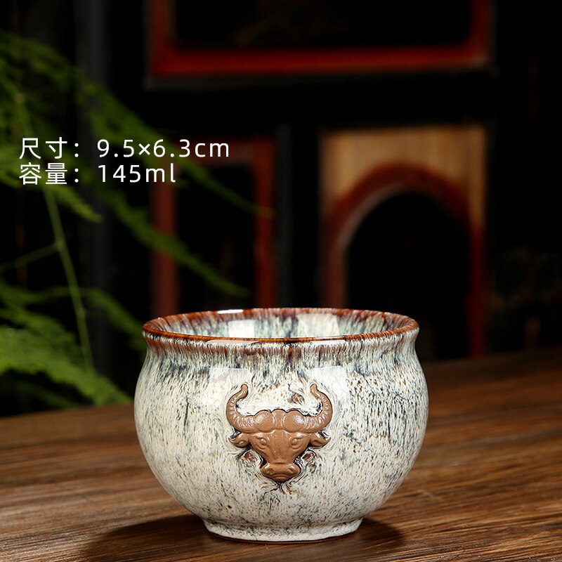 Ceramic Fambe Cow Head Jian Zhan Teacup Kung Fu Te... – Vicedeal