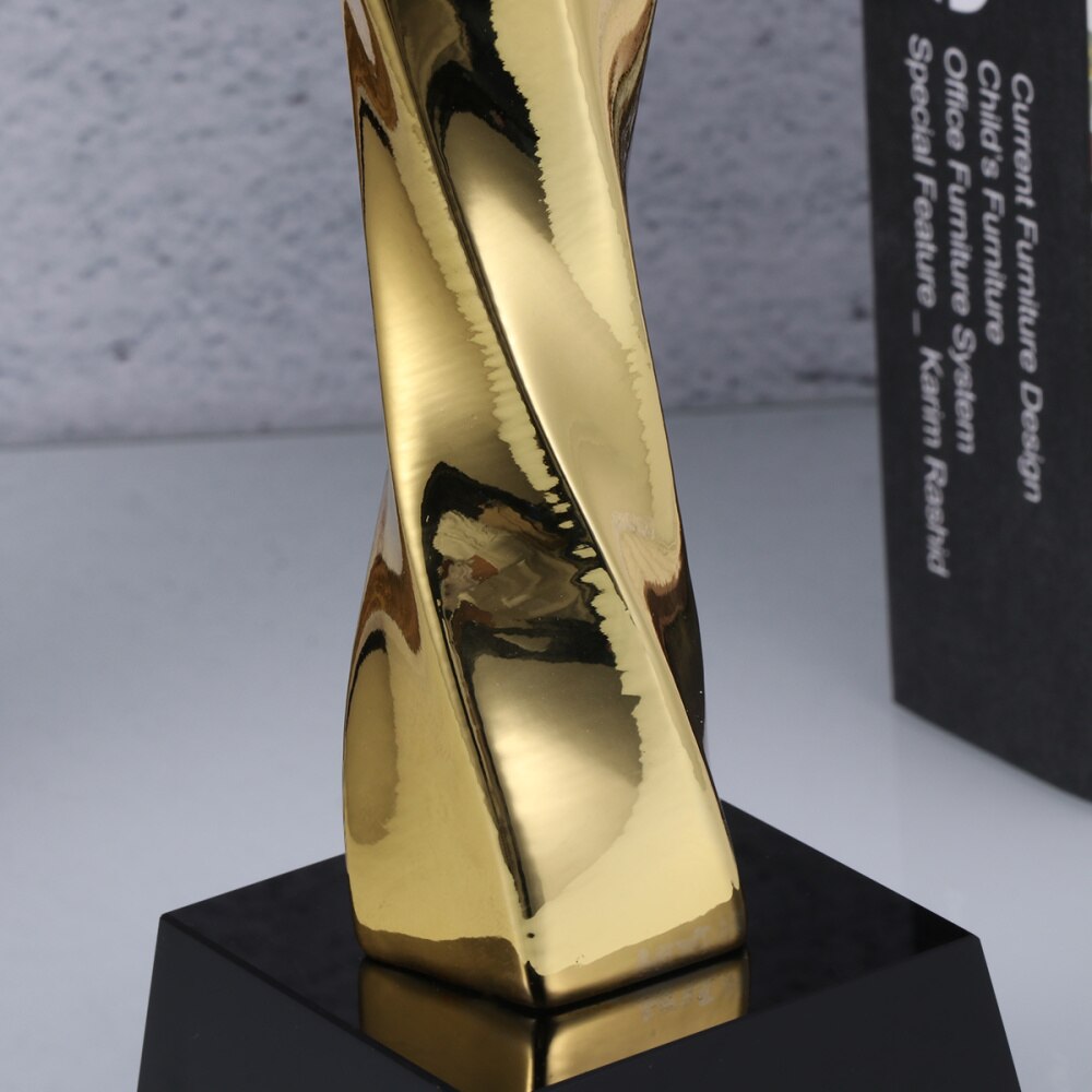 1PC Golden Award Trophy Resin Reward Prize Competi... – Grandado