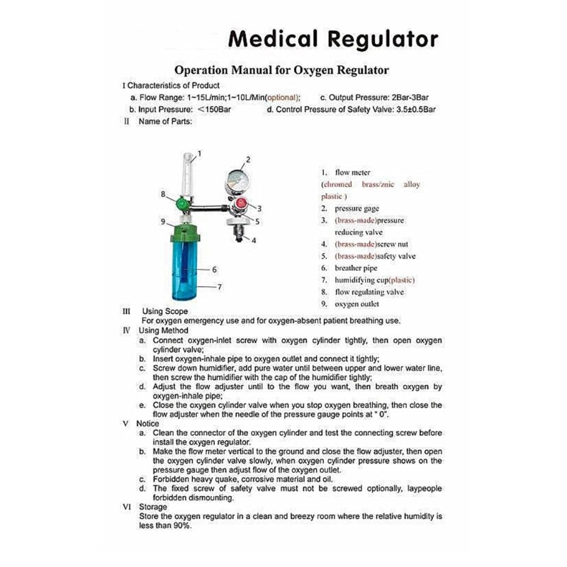 G5/8 Oxygen Inhalator for Scientific Research Inst... – Grandado