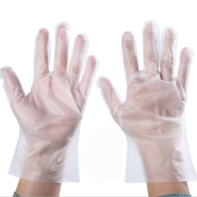 100Pcs Clear Disposable Gloves PVC Anti-static Pla... – Grandado