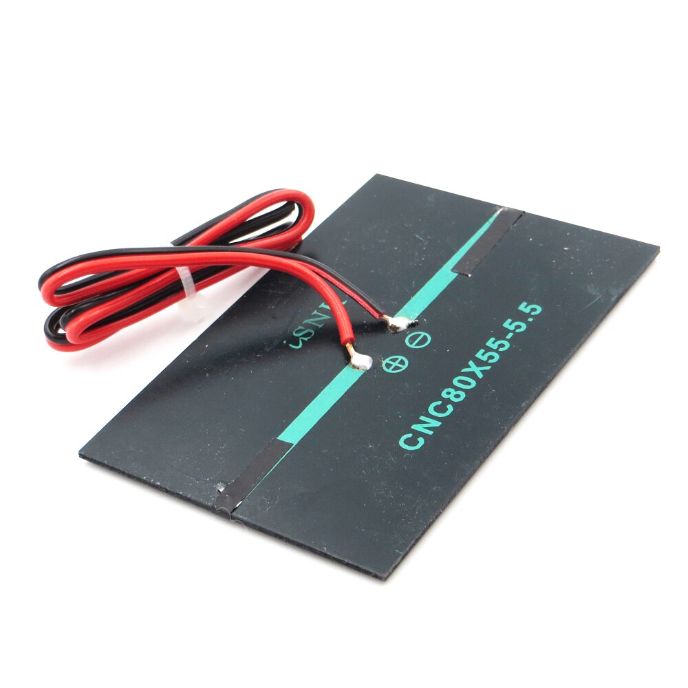 5.5 v 100ma 0.55w forlenget ledning solcellepanel ... – Grandado