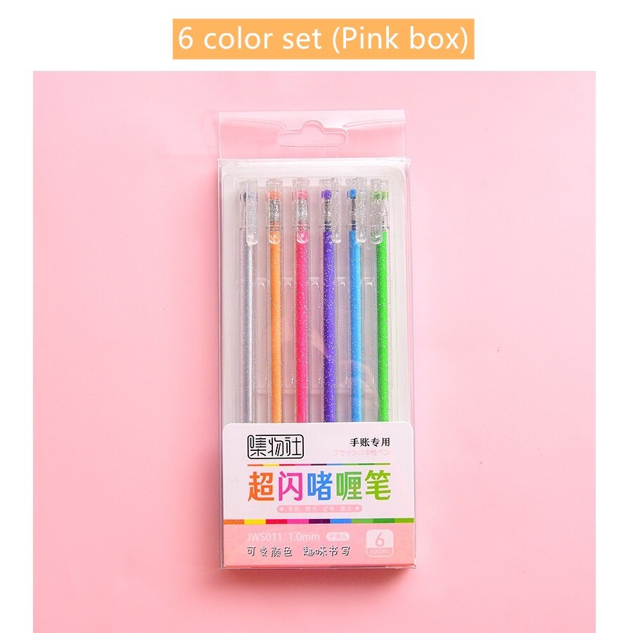 12 Bling kolor wyróżnienia brokat pióro artystyczn... – Grandado