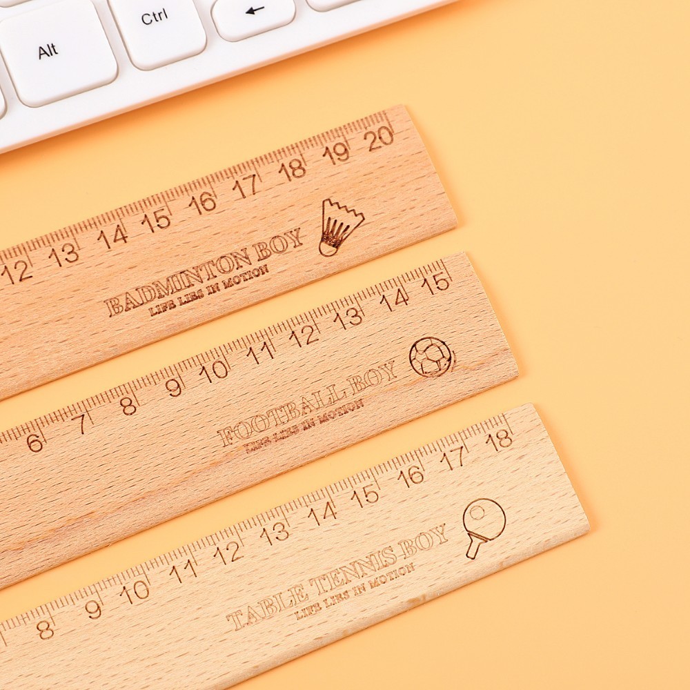 1PC Simple 15cm 18cm 20cm Wooden Ruler Metric Rule... – Grandado