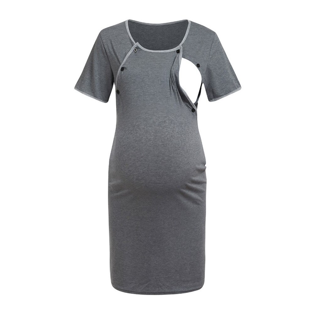Maternity Dresses Nursing Breastfeeding Dress Shor... – Vicedeal