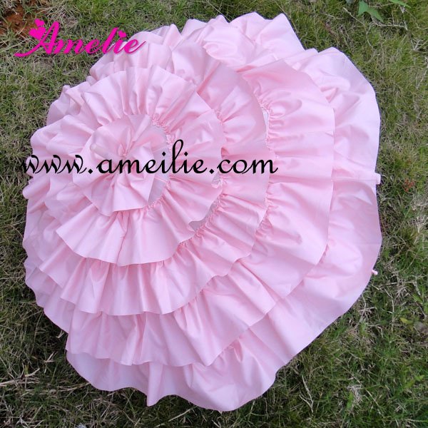 Pink Frilly Parasols Cancan Wedding Bridal Parasol... – Grandado