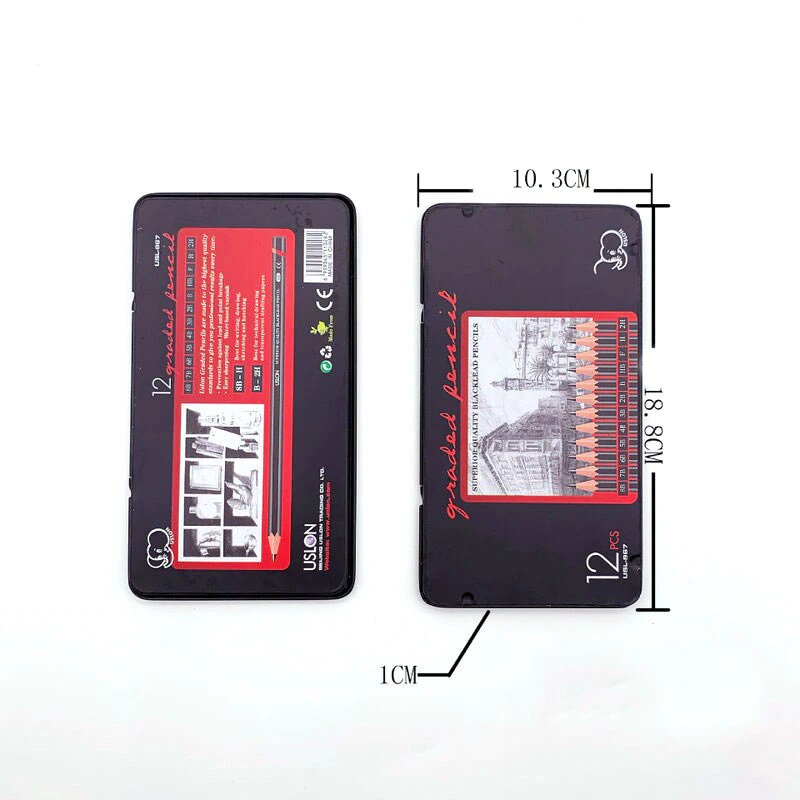 12 PCS/SET 2H-8B Wooden Lead Pencils Set for drawi... – Vicedeal