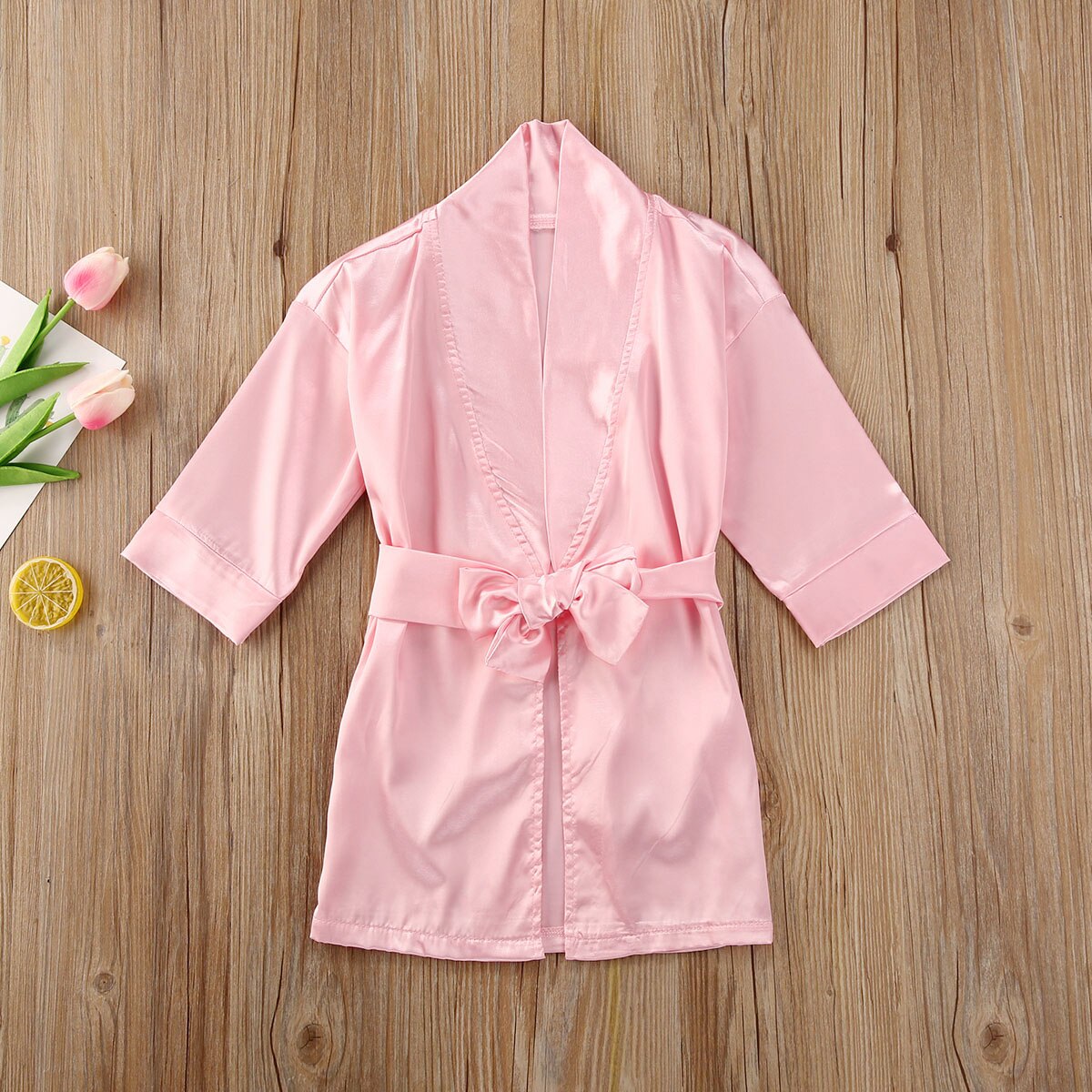 Kids Girl Silk Satin Nightgown Bathrobe Toddler Ba... – Vicedeal