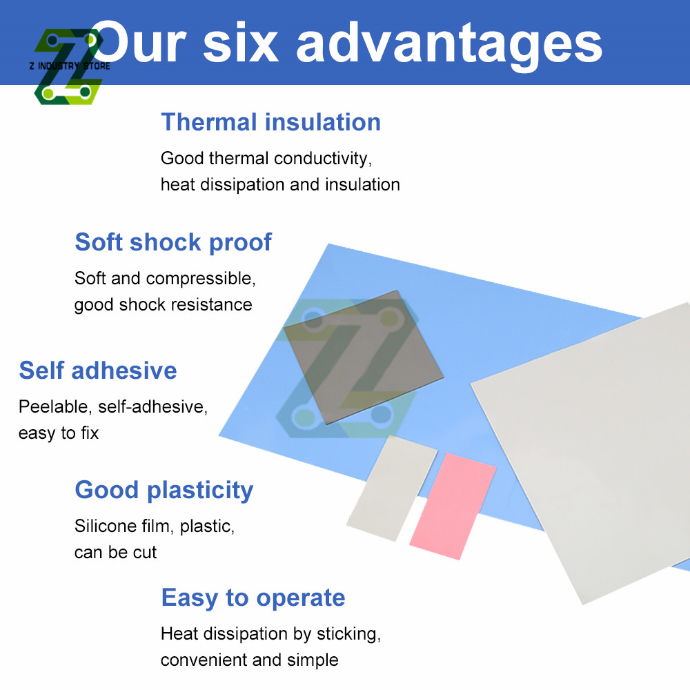 Thermal Pads Cooler Thermally Conductive Silicone ... – Vicedeal
