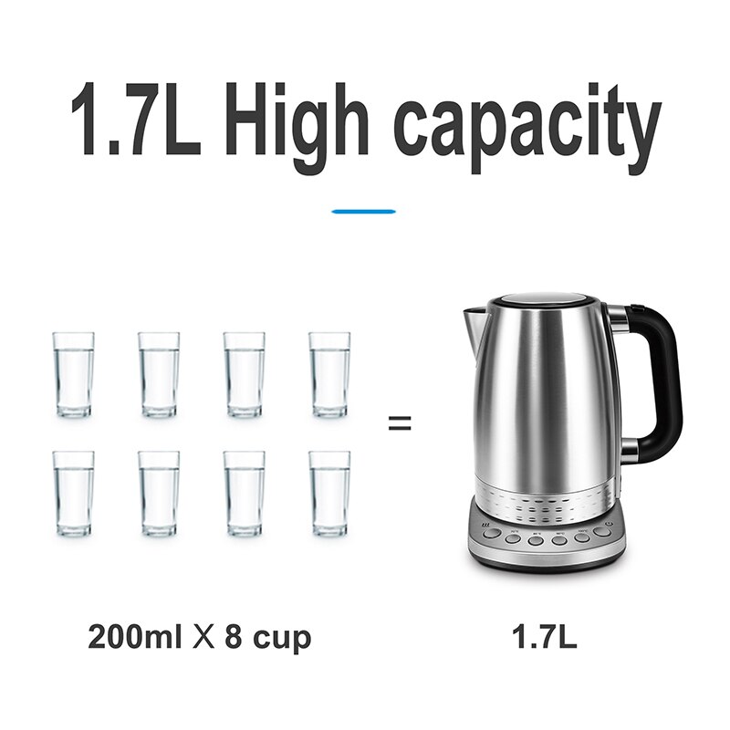 1.7L Electric Kettle Tea Coffee Thermo Pot Applian... – Grandado