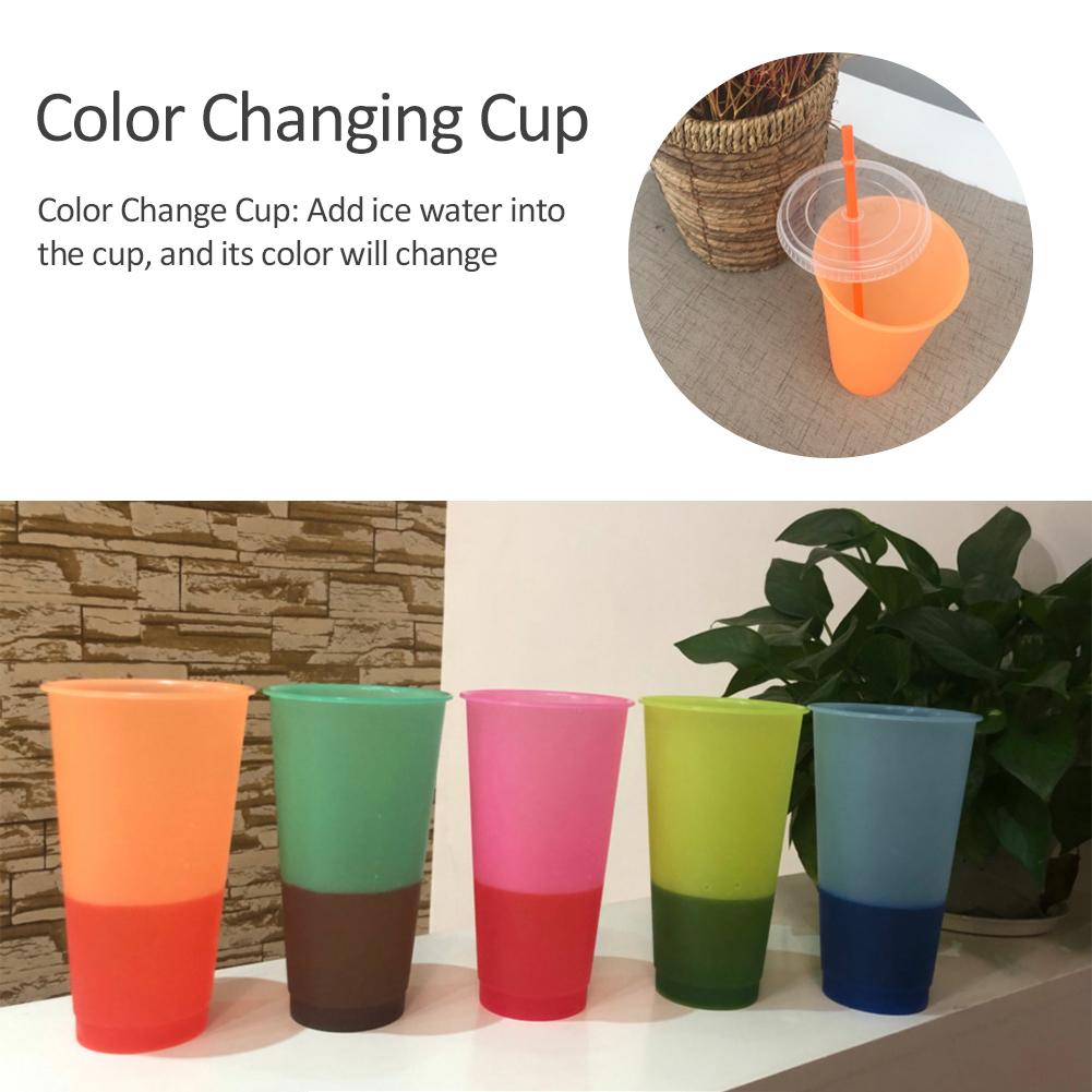 Ijs Water Gradiënt Kleur Cups Met Stro Creatieve K... – Grandado