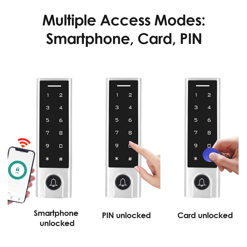 125Khz RFID Waterproof Touch Keypad Tuya APP Acces... – Vicedeal