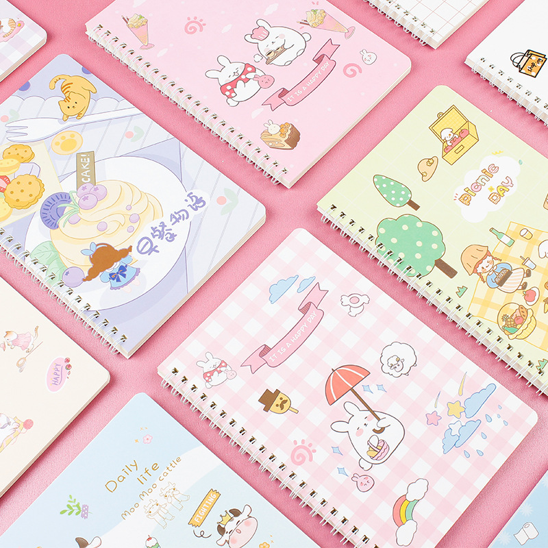 Korea Kawaii Cartoon Notebook Coil Memo A5 Student... – Vicedeal
