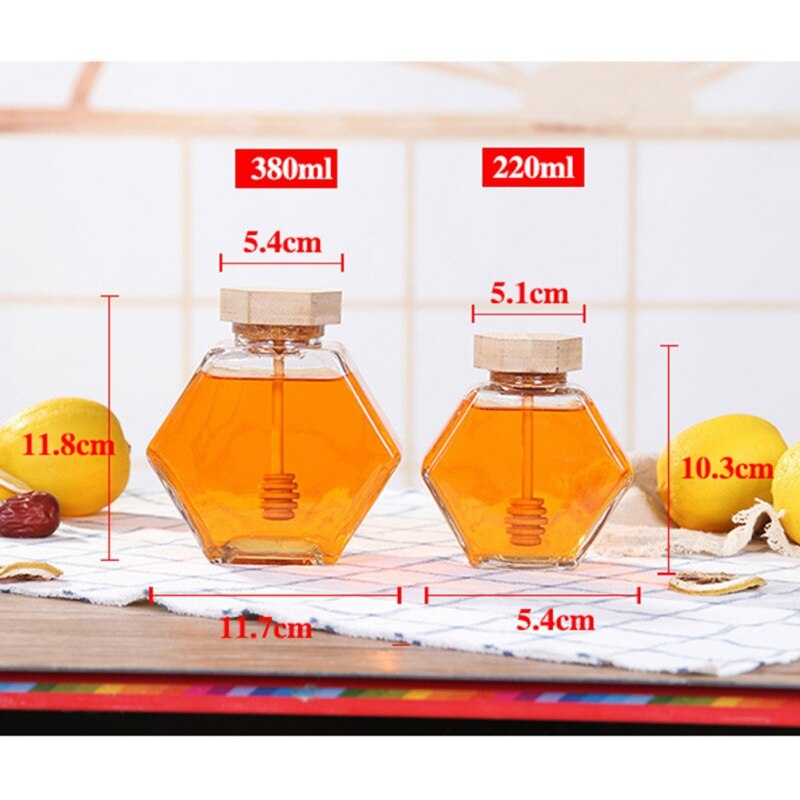 Mini Kleine Honing Fles Container Pot Met Houten H... – Grandado