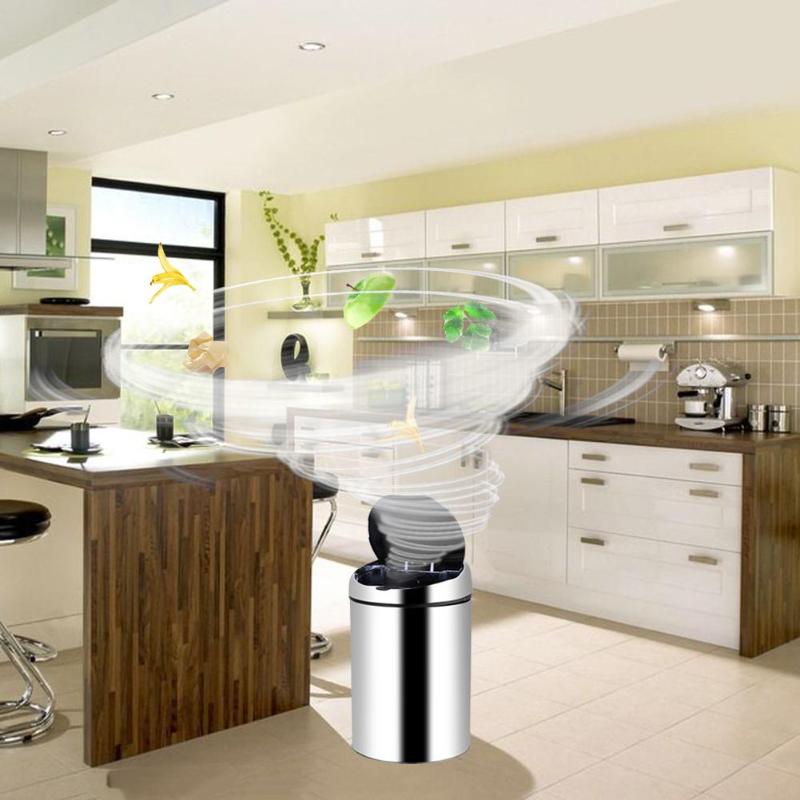 3L Cylindrical Automatic Dustbin USB Charge Stainl... – Grandado