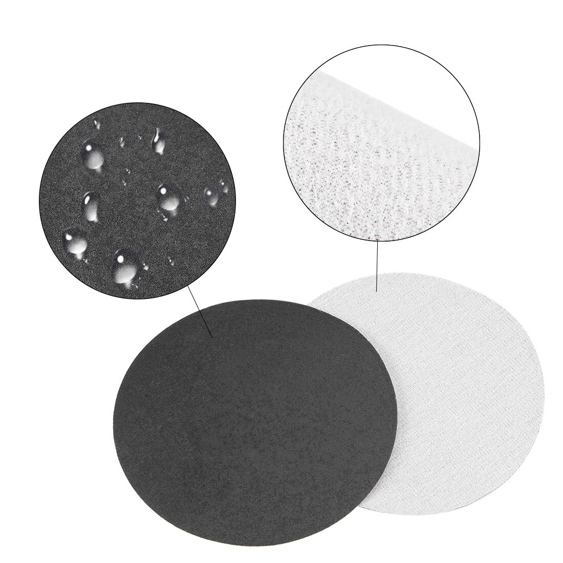 uxcell 30 Pcs 5-Inch Hook and Loop Sanding Disc Wet/Dry Silicon Carbide ...