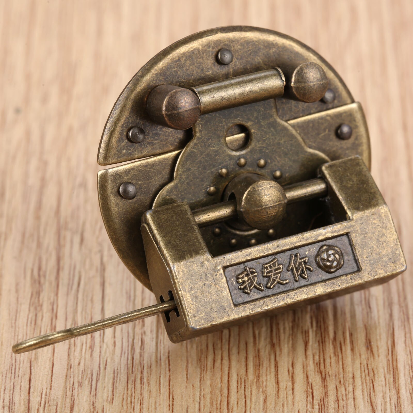 Padlock + Box Latch Hasp Antique Bronze Old Chines... – Grandado