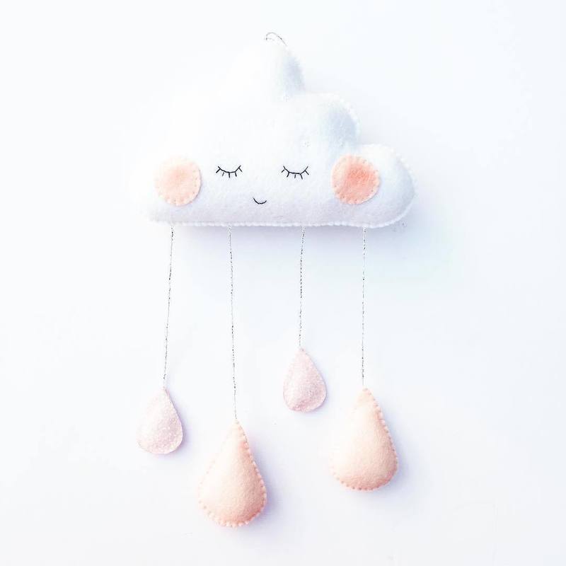Smiling Clouds Wind Baby Kids Room Nursery Home Cl... – Grandado