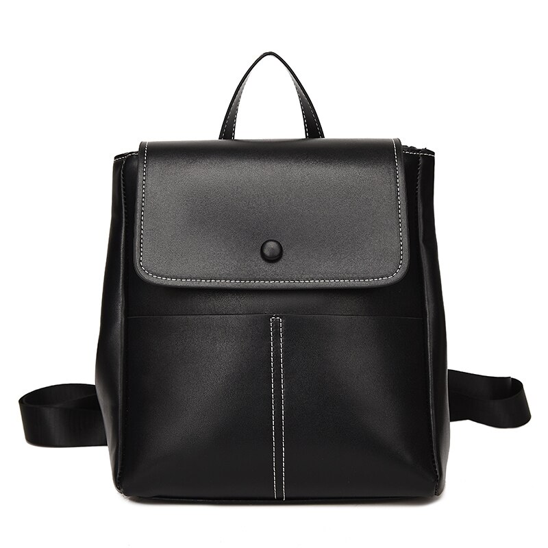 Casual Pu Leather Women Backpacks Ladies School Ba... – Grandado