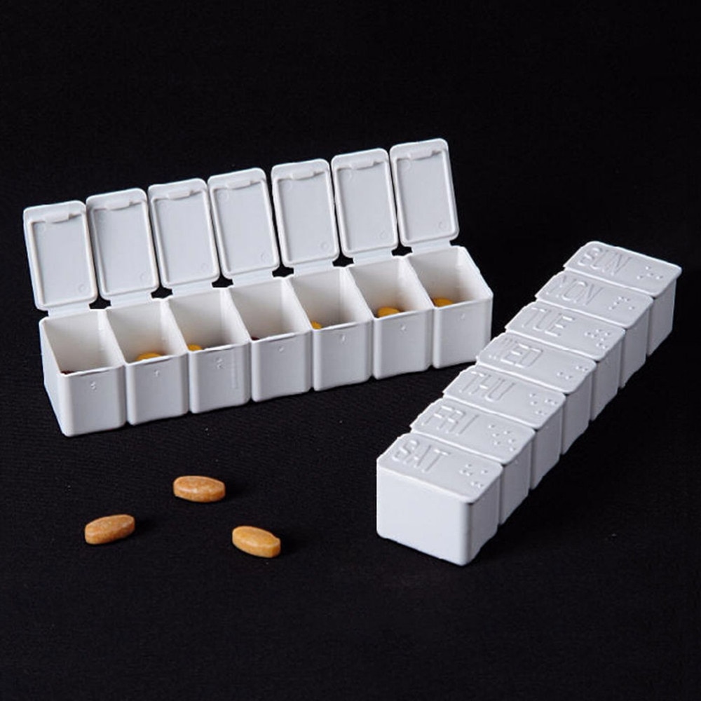 7 Days Plastic Pill Tablet Organizer Pill Box Week... – Grandado